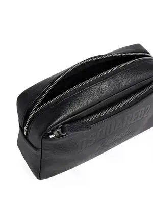Dsquared2 Grained Leather Wash Bag