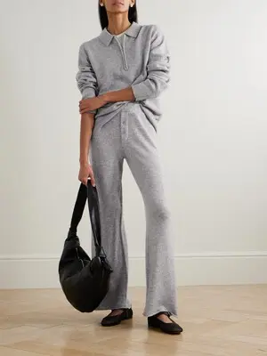 Eterne Blaise Cashmere Half-zip Sweater - Gray