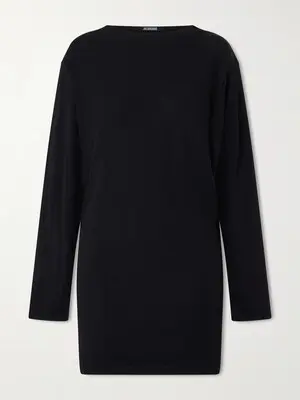 Jacquemus The Mistral Open-back Mini Dress - Black