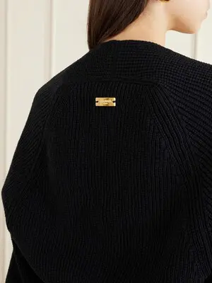 Balmain Ribbed-knit Cardigan