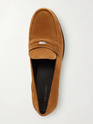 Tory Burch Suede Penny Loafers