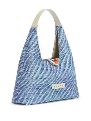 Marni Wavy-pattern Cabochon-trapeze Tote Bag