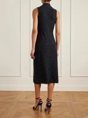Altuzarra Marian Knitted Halterneck Midi Dress - Black