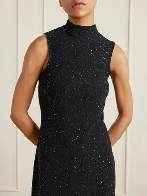 Altuzarra Marian Knitted Halterneck Midi Dress - Black