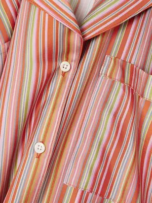Comme Si Striped Silk-twill Shirt