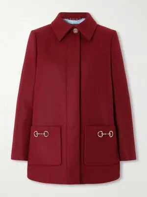 Gucci Horsebit-embellished Wool-twill Coat