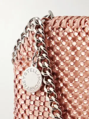 Stella McCartney Falabella Mini Crystal-embellished Mesh Shoulder Bag