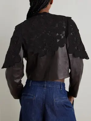 Sea Gwen Cropped Leather Jacket