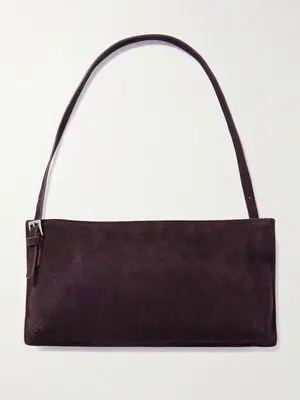 ST. AGNI 90s Suede Shoulder Bag - Brown