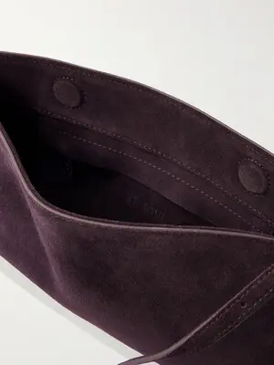 ST. AGNI 90s Suede Shoulder Bag - Brown