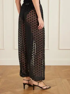 THE FRANKIE SHOP Orissa Polka-dot Chiffon Tapered Pants