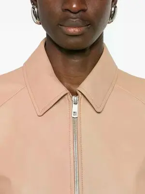 DESA 1972 Zipped Leather Jacket - Neutrals