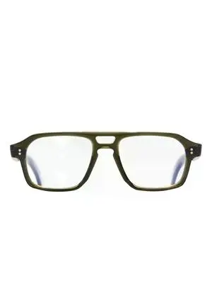 CUTLER & GROSS Geometric-frame Eyeglasses - Green