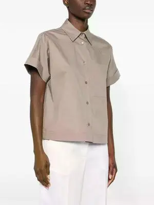Peserico Pocket Embellished Shirt - Neutrals