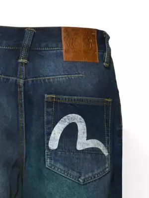 EVISU Seagull-print Five-pocket Jeans