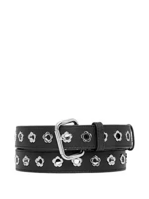 Kenzo Floral-eyelet Buckle Belt - Black