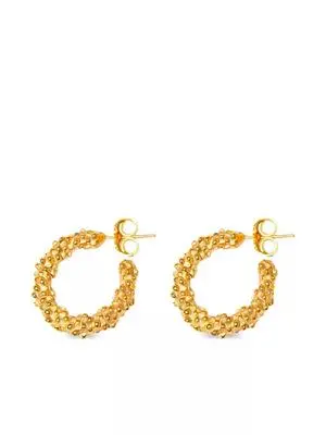 NASSIMOTO Quinn Textured Hoop Earrings - Gold