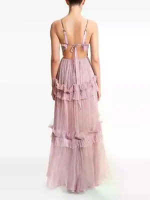 MARIA LUCIA HOHAN Yarinna Ruffled Asymmetrical Dress - Pink