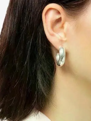 NASSIMOTO Plated Textured Hoop Earrings