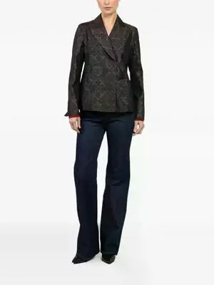 IBRIGU Geometric-print Belted Jacket