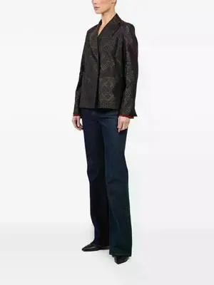 IBRIGU Geometric-print Belted Jacket