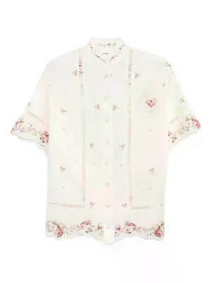 Zimmermann Patience Lace Floral Shirt - Neutrals