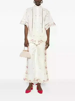 Zimmermann Patience Lace Floral Shirt - Neutrals