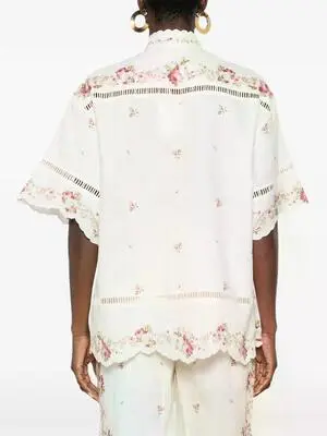 Zimmermann Patience Lace Floral Shirt - Neutrals