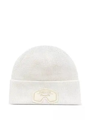 Bogner Goggle Patch Beanie - White