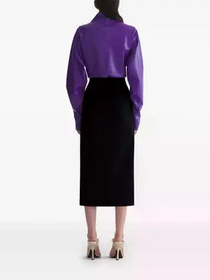 MUGLER Slit High-waisted Skirt - Black