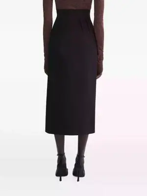 MUGLER Slit High-waisted Skirt - Black