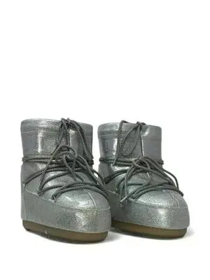 Moon Boot Icon Low Glitter Boots - Silver