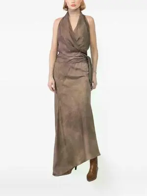 CORTANA Ave Halterneck Top - Brown