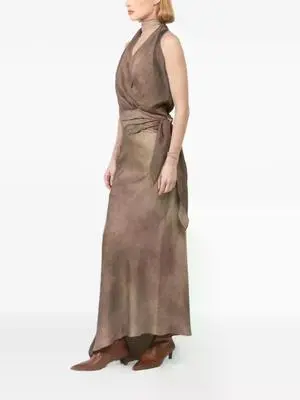CORTANA Ave Halterneck Top - Brown