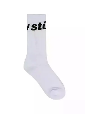 StÜssy Jacquard-logo Socks - White