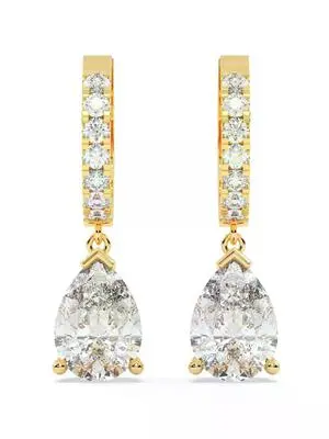 TILLA 14kt Dangling Pear Diamond Earrings - Gold