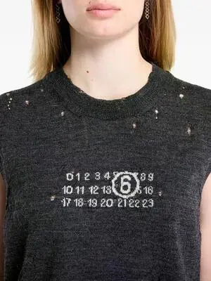 MAISON MARGIELA Numeric Logo Knitted Vest