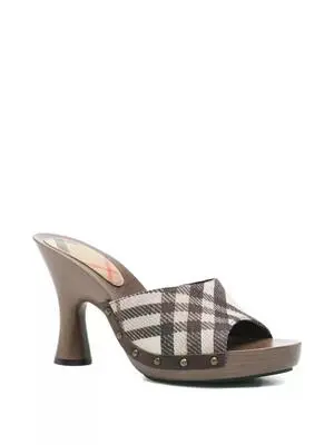 Burberry Studded Check Pattern Sandals