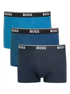 BOSS Logo-waistband Briefs - Blue