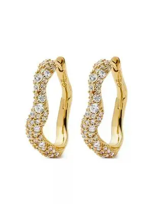 MISSOMA Molten Pavé Hoop Earrings - Gold