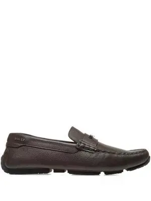 Bally Embossed Leather Loafers