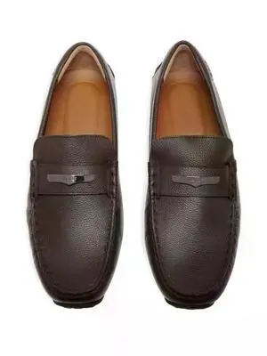 Bally Embossed Leather Loafers