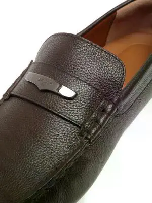 Bally Embossed Leather Loafers