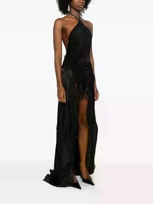 Vetements Lace Asymmetric Maxi Dress