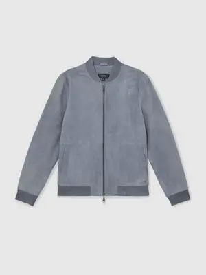 REISS Burnham Suede Bomber Jacket