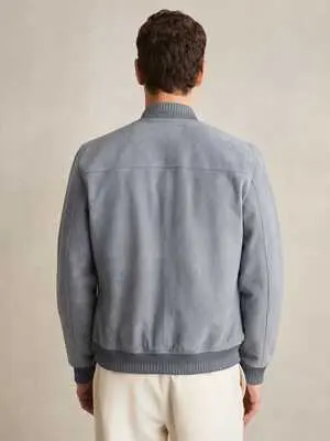 REISS Burnham Suede Bomber Jacket