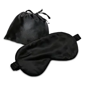 Gingerlily Silk Eye Mask With Pouch - Black