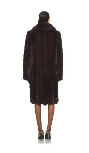Nbd Nadia Faux Fur Coat - Chocolate