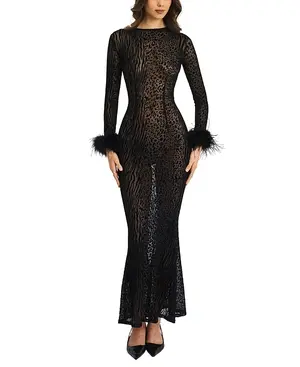 Miss Circle Long Sleeve Evening Dresses