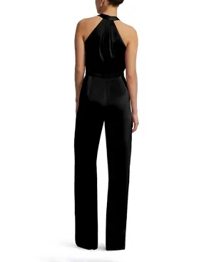 Bcbgmaxazria Pleated Halter Jumpsuit - Black